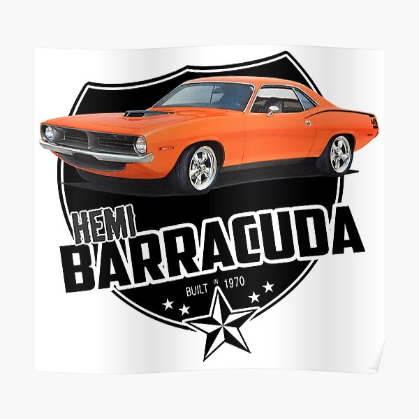 "Classic Barracuda" Poster by Yourauto | Redbubble