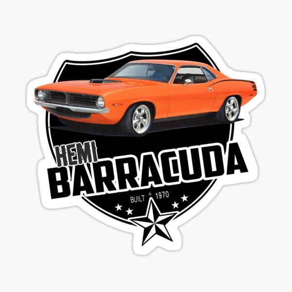 "Classic Barracuda" Sticker for Sale by Yourauto | Redbubble