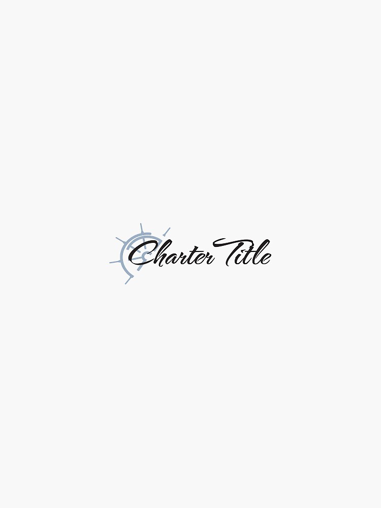 "Charter Title" Sticker for Sale by KWFlagship | Redbubble
