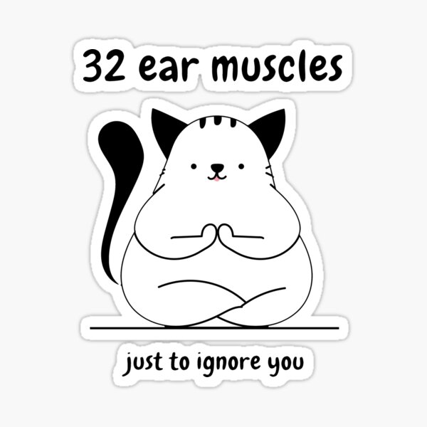 "Cats ignoring you" Sticker by Benhajjjou | Redbubble