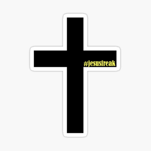 "jesus freak" Sticker for Sale by beejoyfulll | Redbubble