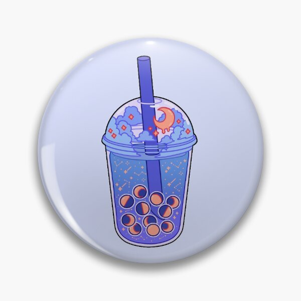 "Night Boba " Pin for Sale by freshbobatae | Redbubble