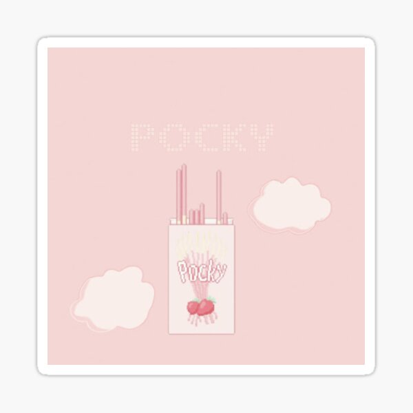"Pink Strawberry Pocky Box" Sticker for Sale by BirbArt4 | Redbubble