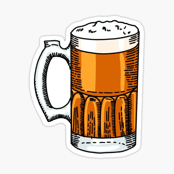 "Pint of Lager Blue Version" Sticker for Sale by Gs-arts | Redbubble