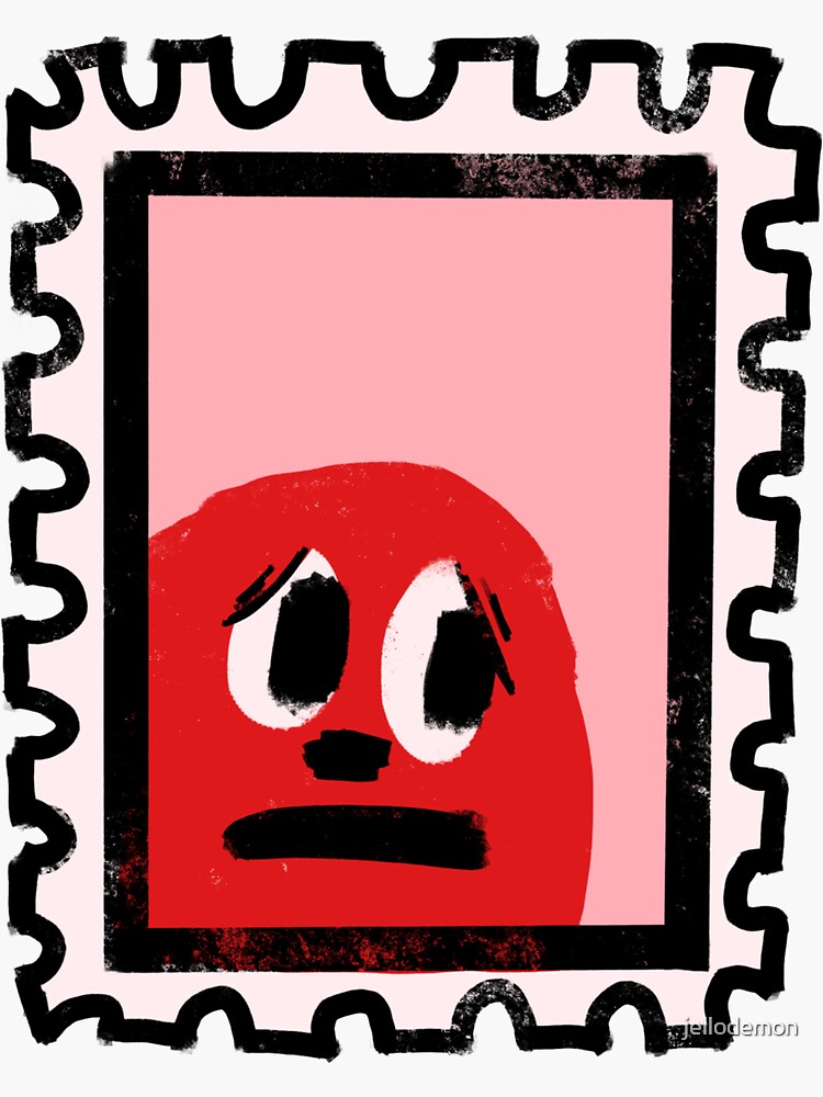 "Sad Stamp :(" Sticker for Sale by jellodemon | Redbubble