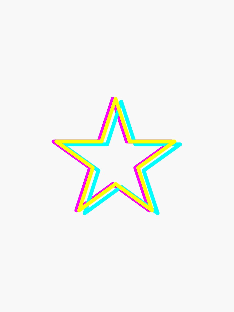 "Multi-color Stacked Star" Sticker for Sale by valentinapalen | Redbubble