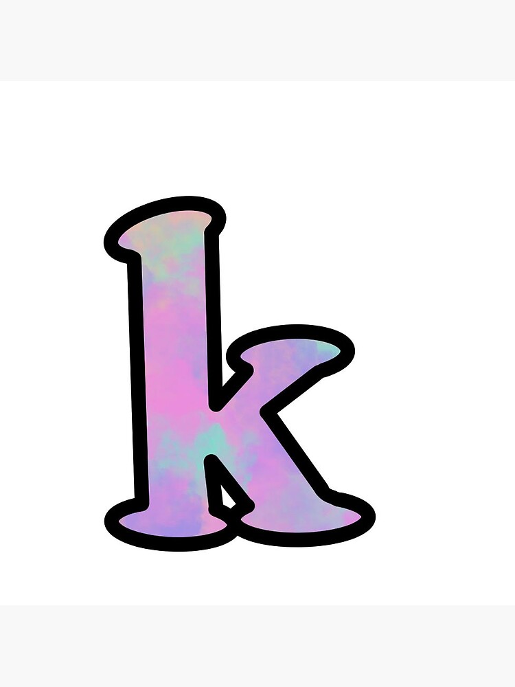 "Pastel Letter 'K'" Sticker for Sale by TeagsTrippinArt | Redbubble