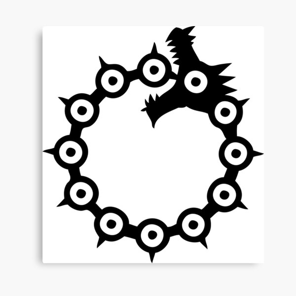 "The Seven Deadly Sins - The Dragon Sin of Wrath (Black)" Canvas Print ...