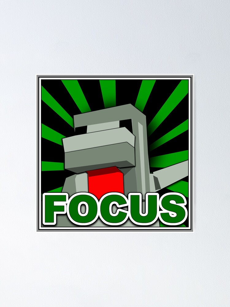 "'FOCUS' Twitch Emote" Poster for Sale by JackelWolf | Redbubble