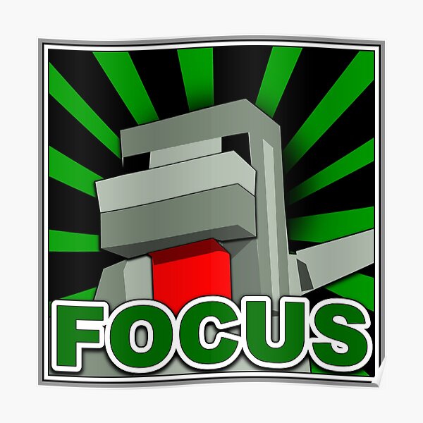 "'FOCUS' Twitch Emote" Poster for Sale by JackelWolf | Redbubble