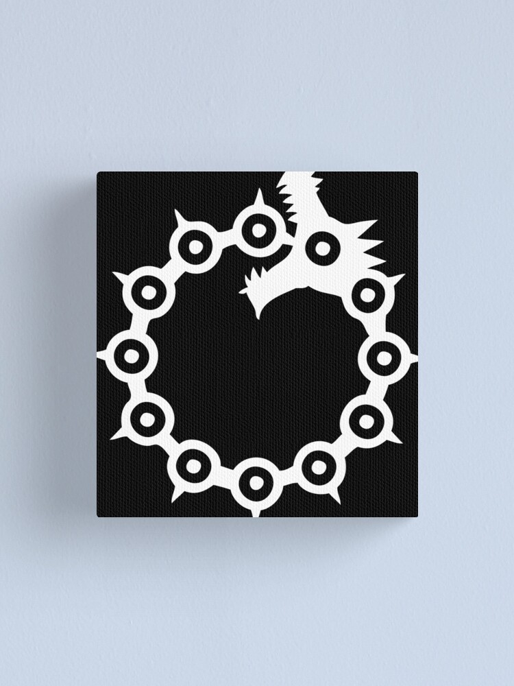 "The Seven Deadly Sins - The Dragon Sin of Wrath (White)" Canvas Print ...