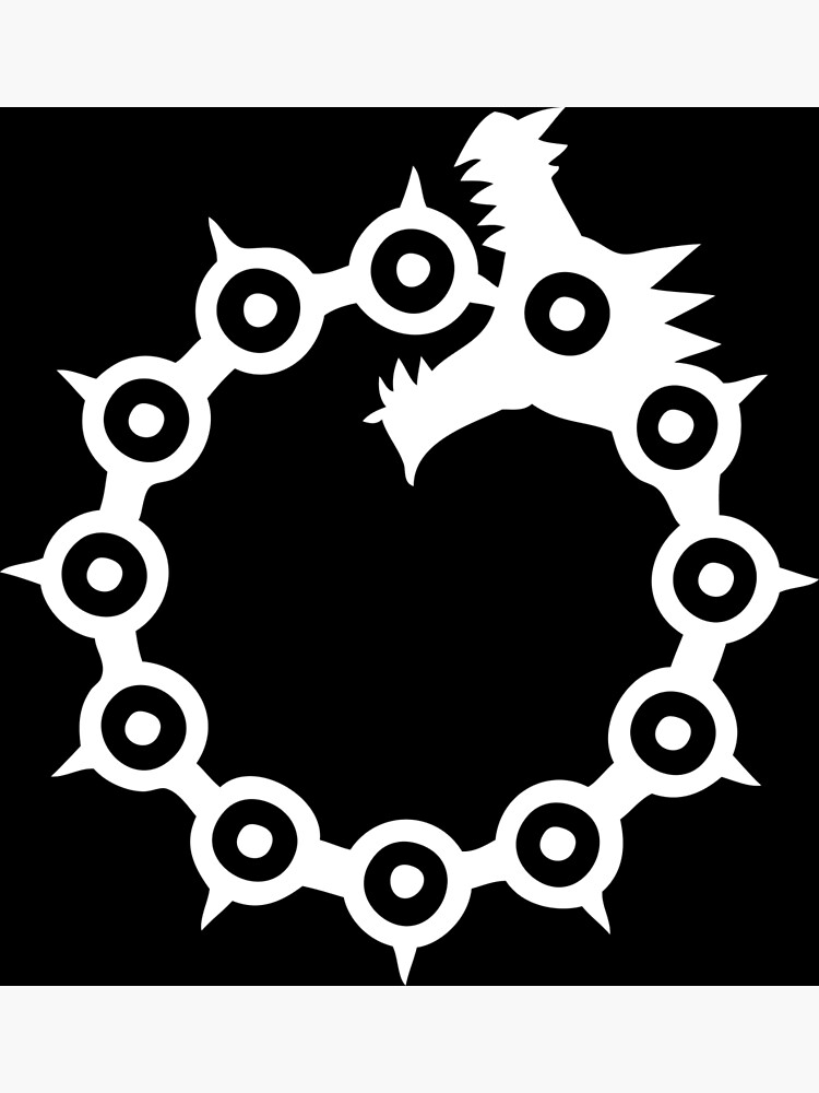 "The Seven Deadly Sins - The Dragon Sin of Wrath (White)" Poster by ...