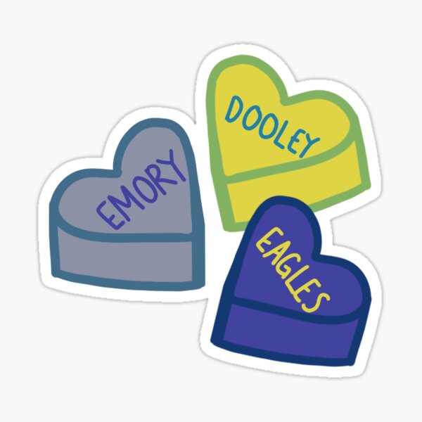 "emory candy hearts" Sticker for Sale by francescaguar | Redbubble
