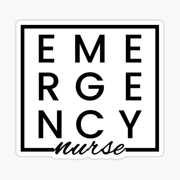 "EMERGENCY ROOM NURSE SHIRT" Sticker for Sale by AllTogether | Redbubble