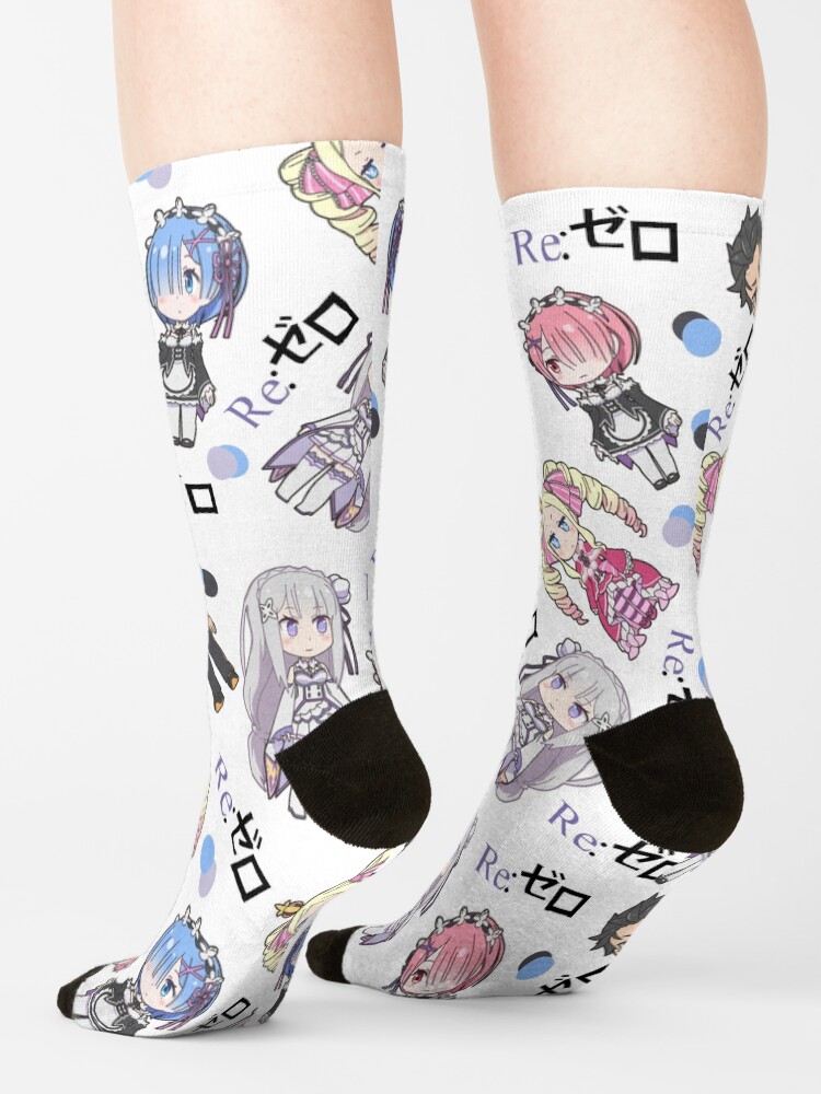 "Re:Zero Anime Chibi Design" Socks by valival | Redbubble