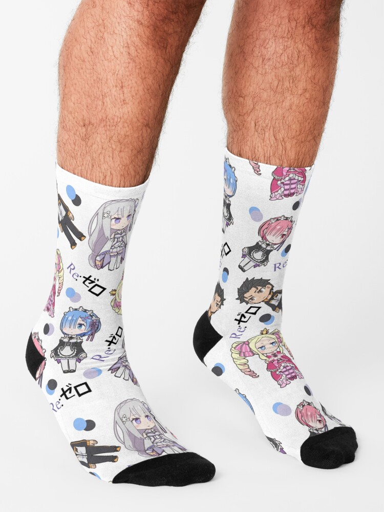 "Re:Zero Anime Chibi Design" Socks by valival | Redbubble