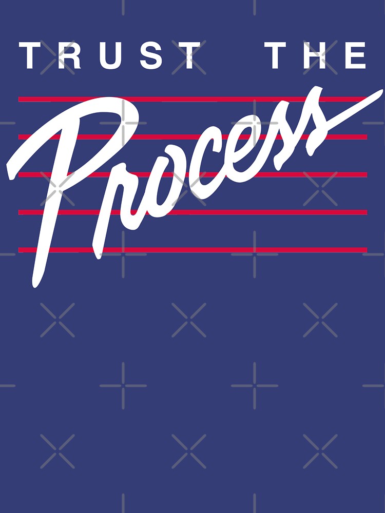 "Trust The Process cursive lines" T-shirt for Sale by SaturdayAC ...