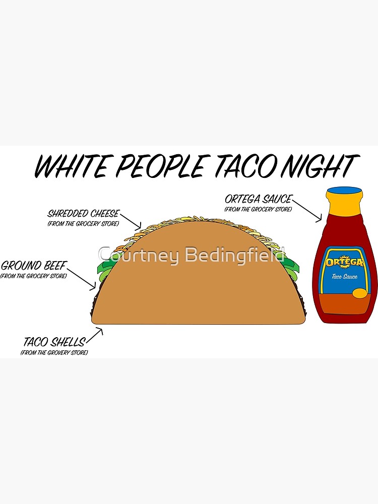 White People Taco Night Premium Matte Vertical Poster