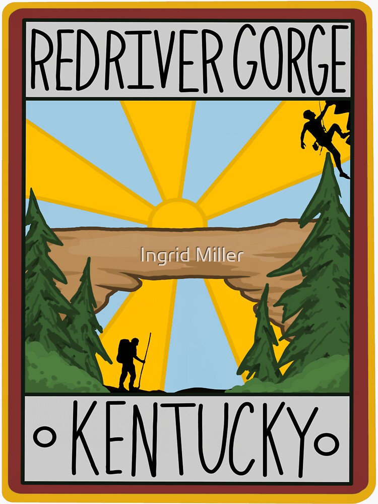 "Red River Gorge Kentucky Graphic" Sticker for Sale by theingridmiller ...