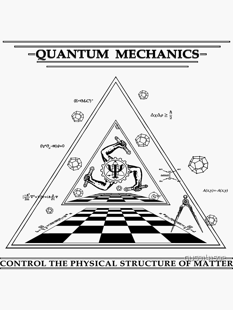 "Quantum Mechanics" Sticker for Sale by GUS3141592 | Redbubble