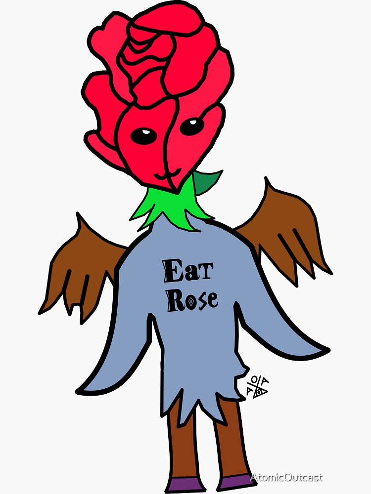"Rose Boy" Sticker by AtomicOutcast | Redbubble