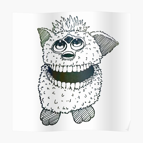 "cursed teeth furby" Poster for Sale by alterlithium | Redbubble