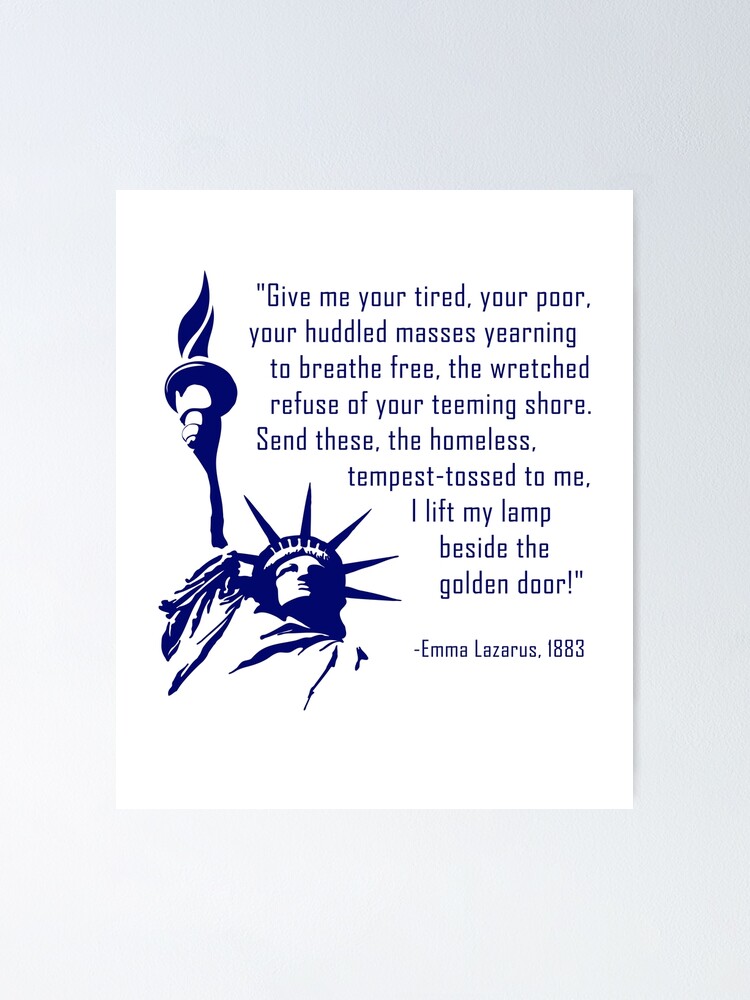 "Statue of Liberty with Inscription" Poster by KNS-Gear | Redbubble