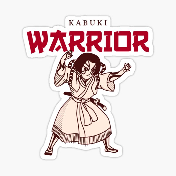 "Kabuki Warrior" Sticker for Sale by cido39 | Redbubble