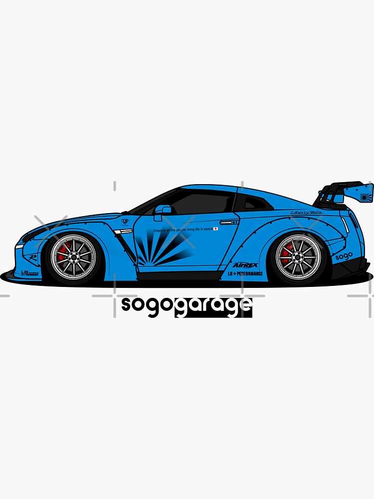 "Liberty Walk GTR" Sticker by SogoCristian | Redbubble