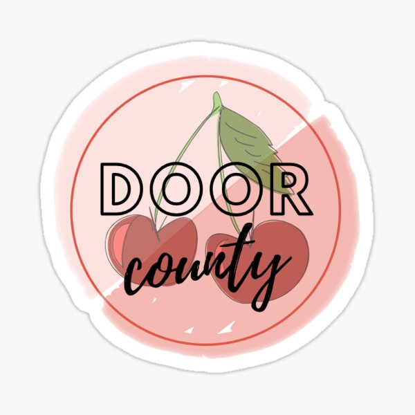 "Door County Red Circle" Sticker for Sale by elizabethjhenry | Redbubble