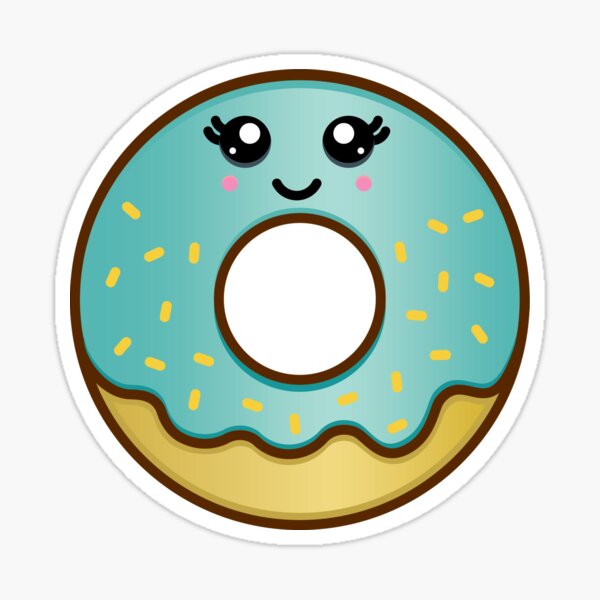 "Cute Kawaii Donut" Sticker for Sale by joywoods | Redbubble