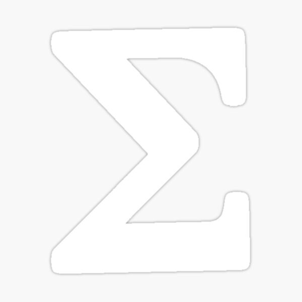 "Sigma - White Greek Letters" Sticker by mstass | Redbubble