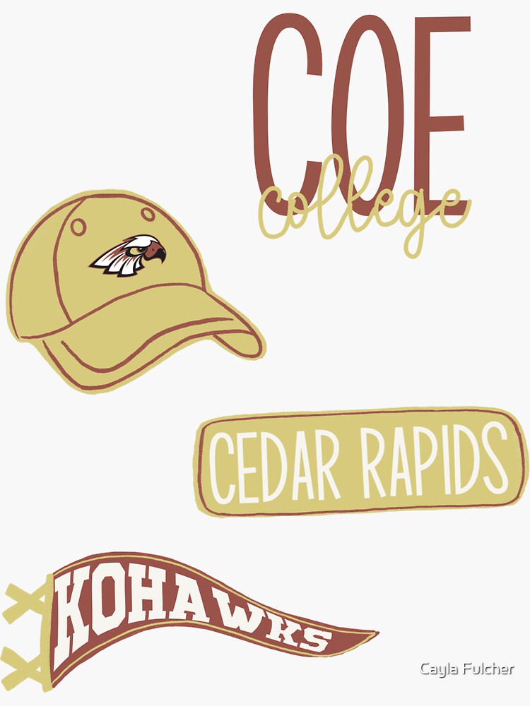 "Coe College Sticker" Sticker for Sale by cgfulcher3 | Redbubble