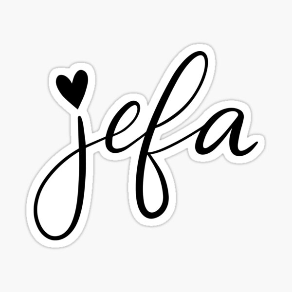 "Jefa Design" Sticker for Sale by yazmindesigns | Redbubble