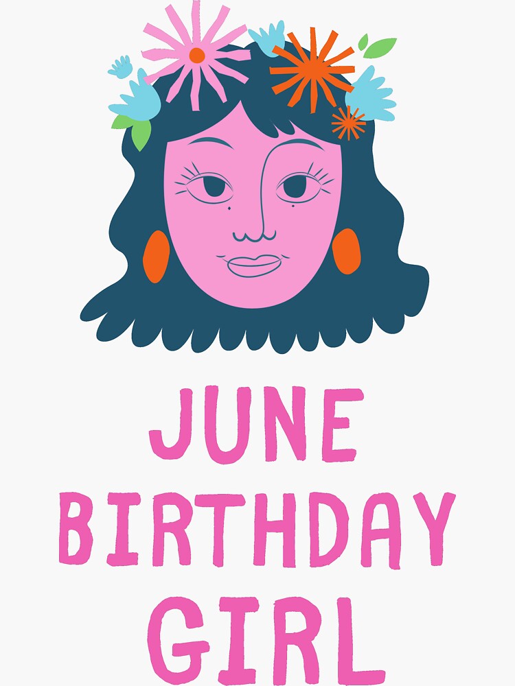 "Born in June Birthday Girl Gemini 2020 Summer Party Cake Balloons ...