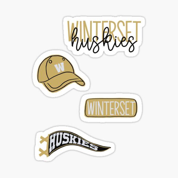 "Winterset Huskies Sticker" Sticker for Sale by cgfulcher3 | Redbubble