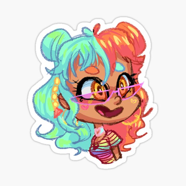 "Shanny bicolor girl aesthetic" Sticker for Sale by AngyCortoons ...