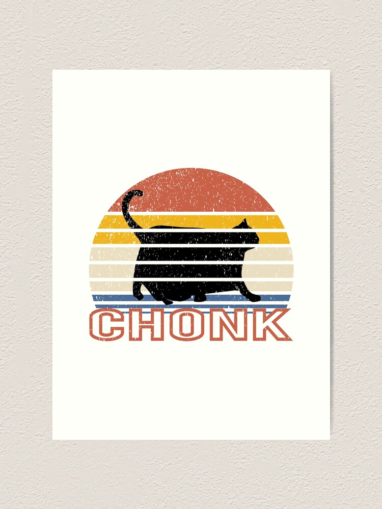 "Funny Cats Meme, Chonk Cat Chart" Art Print by aghlessan | Redbubble