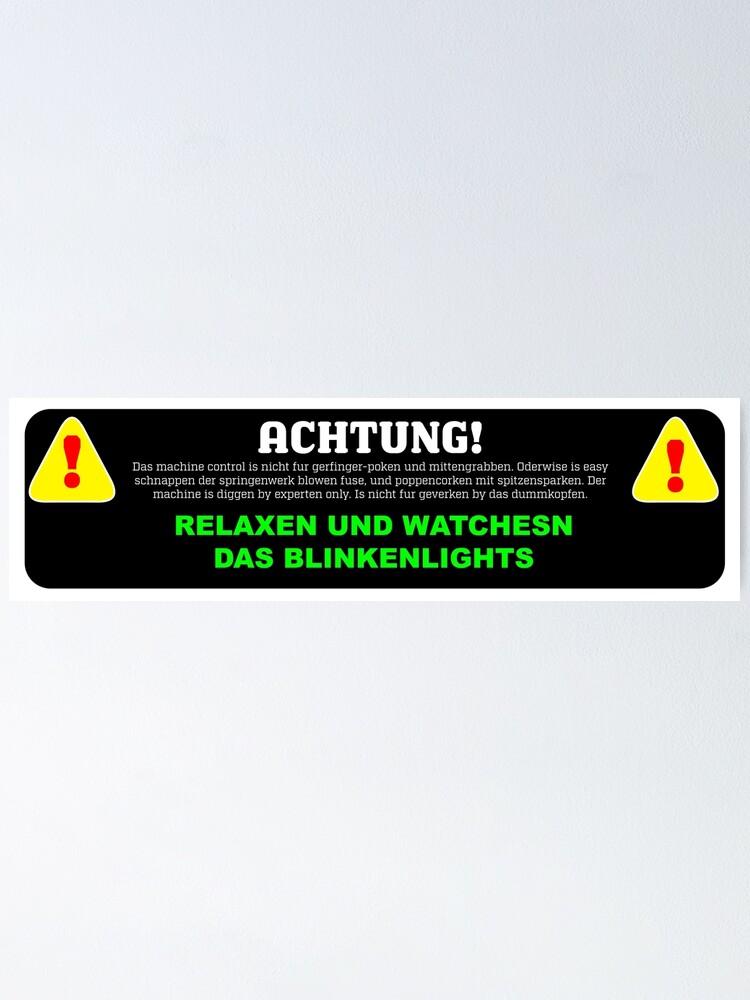 "Blinkenlights" Poster for Sale by bpettis | Redbubble