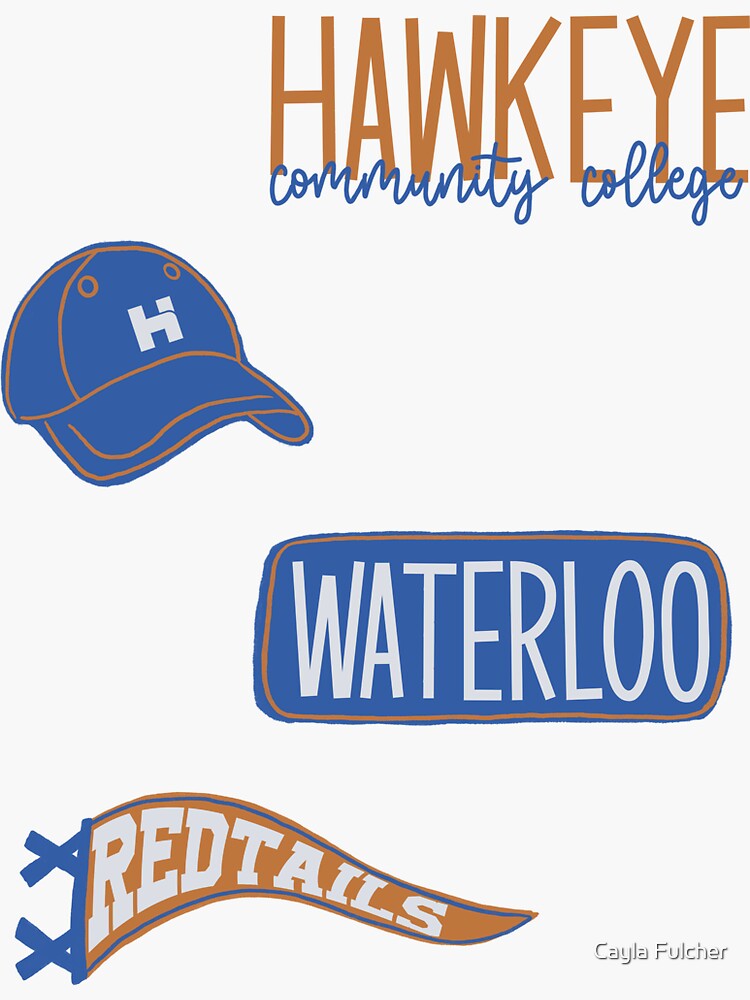 "Hawkeye Community College Sticker" Sticker for Sale by cgfulcher3 ...