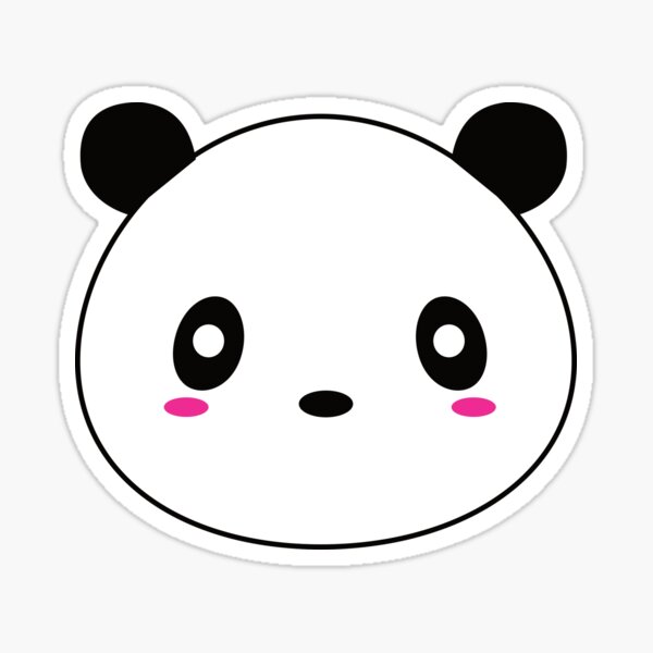 "cute panda face" Sticker for Sale by adamartz | Redbubble
