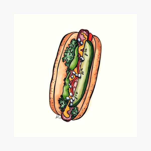 "Chicago Dog" Art Print for Sale by vlharnden | Redbubble