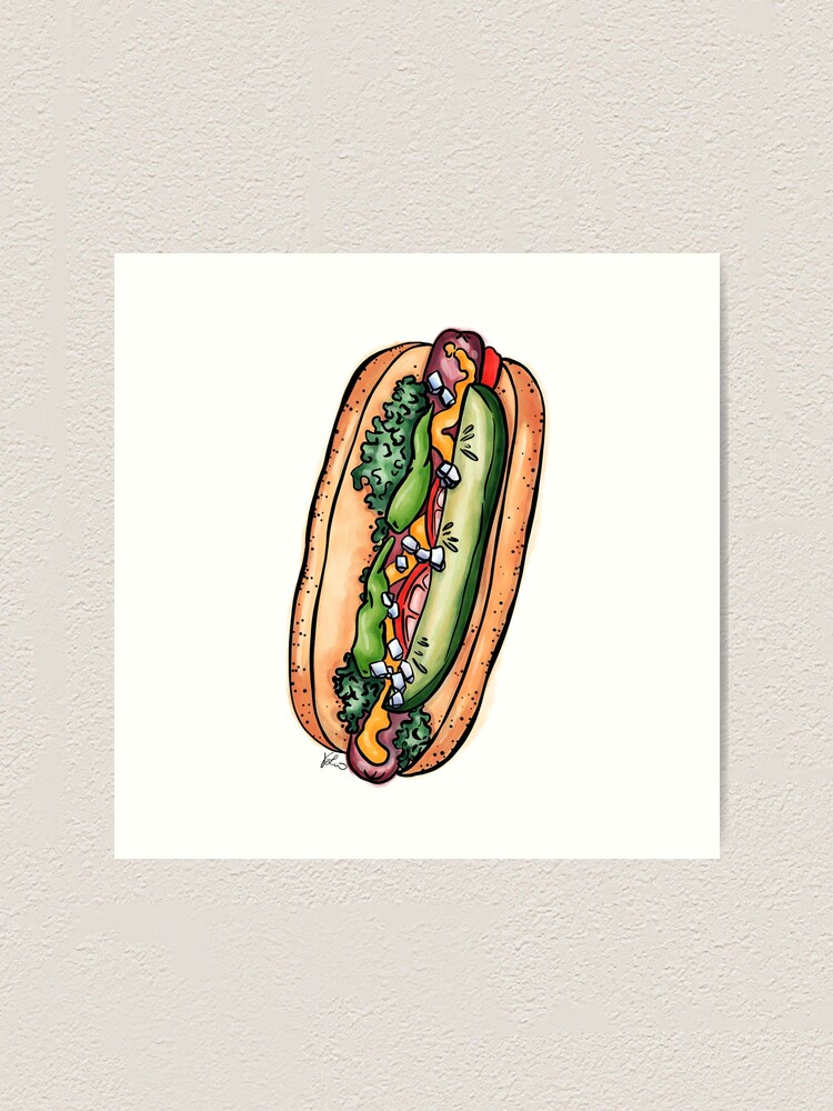 "Chicago Dog" Art Print for Sale by vlharnden | Redbubble