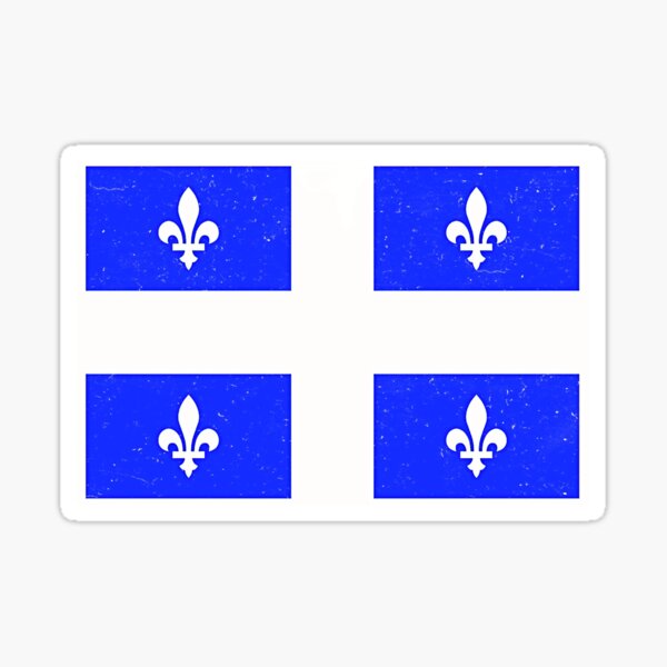"Flag of Quebec" Sticker for Sale by RBFDesign | Redbubble