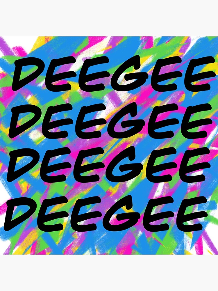 "deegee sticker!! " Sticker for Sale by anbelcherr | Redbubble
