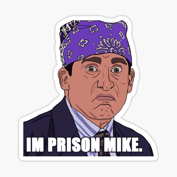 "PRISON MIKE" Sticker for Sale by emilywisnewski | Redbubble