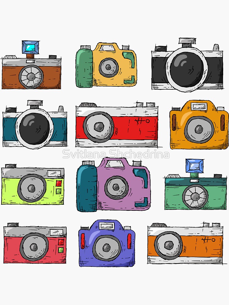 "Camera Lenses Stickers" Sticker for Sale by shchedrina | Redbubble