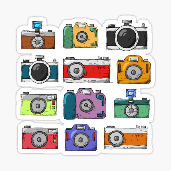 "Camera Lenses Stickers" Sticker for Sale by shchedrina | Redbubble