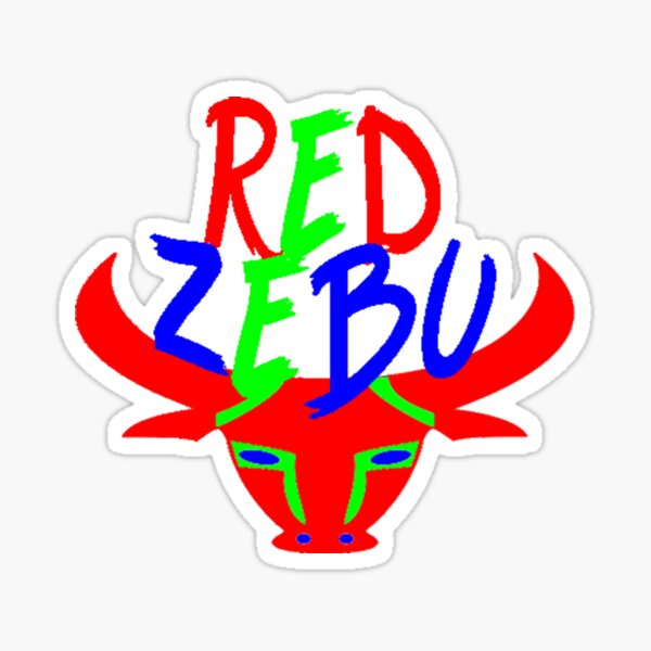 "RED ZEBU LOGO BY AXOREYAT" Sticker by AXOREYAT | Redbubble