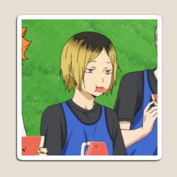 "kenma eating watermelon | haikyuu" Magnet for Sale by Elliechavex ...